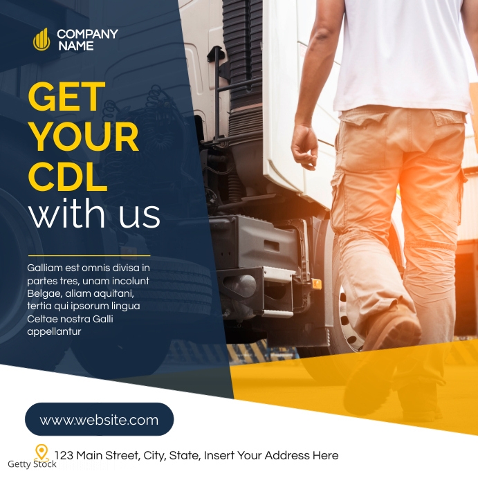 truck license lessons advertising Template | PosterMyWall