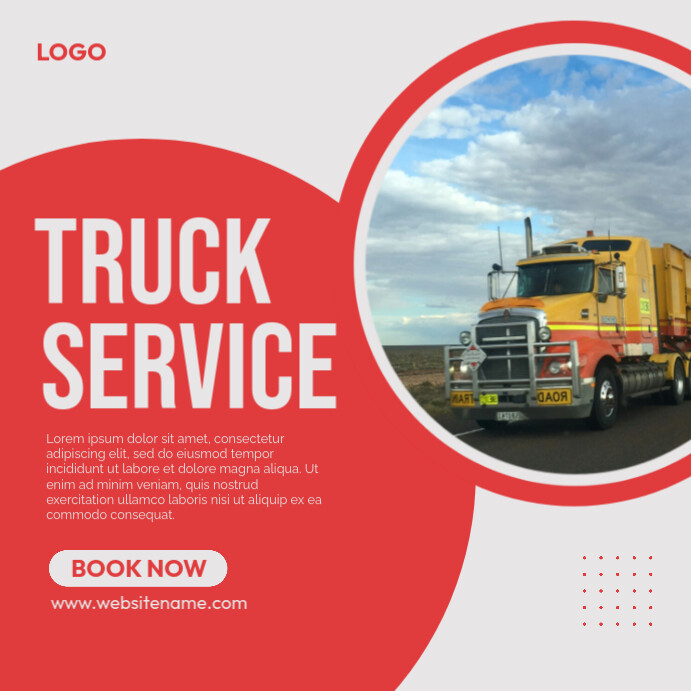 Truck service flyer Template | PosterMyWall