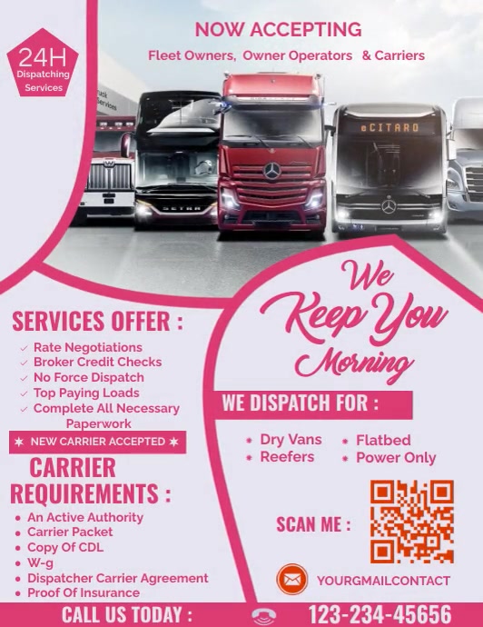 trucking animated flyer,freight broker flye Template | PosterMyWall