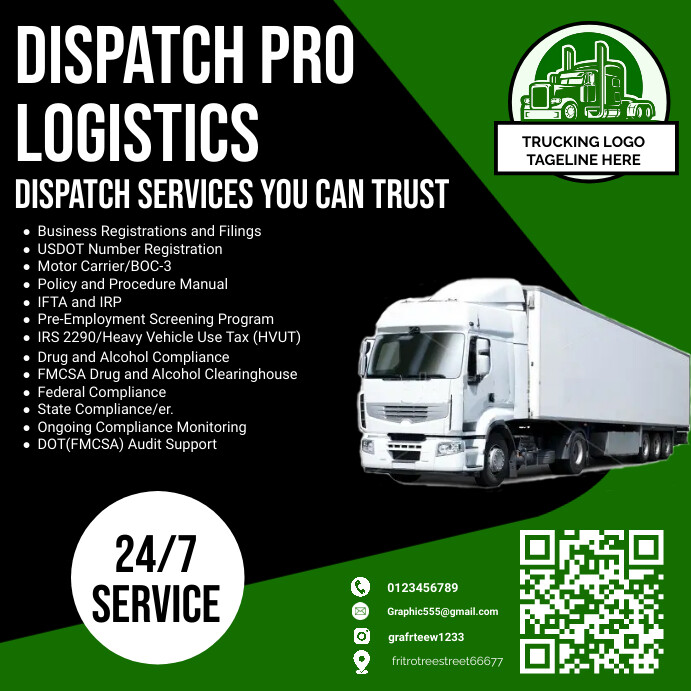 Plantilla de trucking dispatch pro flyer | PosterMyWall