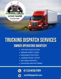 Trucking dispatch services flyer Template | PosterMyWall