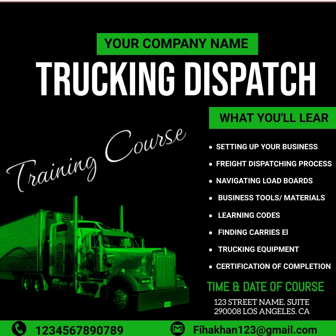 trucking dispatch services flyer Template | PosterMyWall