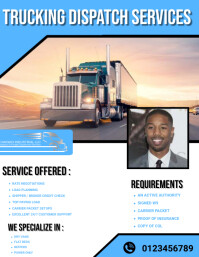 Trucking dispatch services flyer Template | PosterMyWall