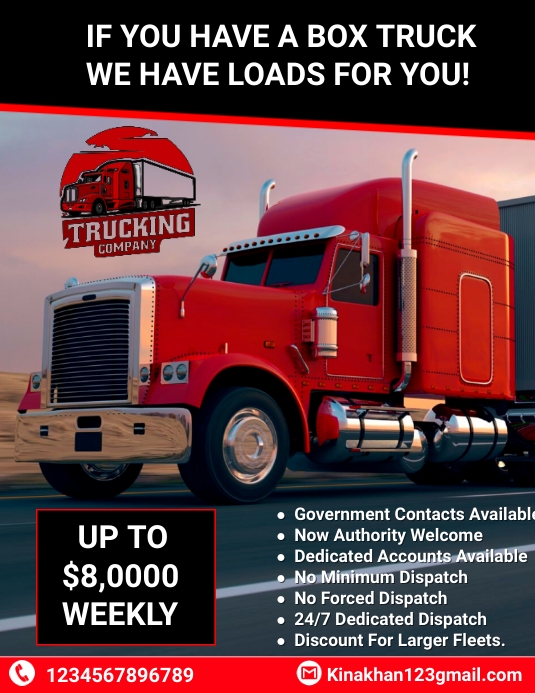 Trucking flyer,Logistics flyer,dispatch freig Template | PosterMyWall