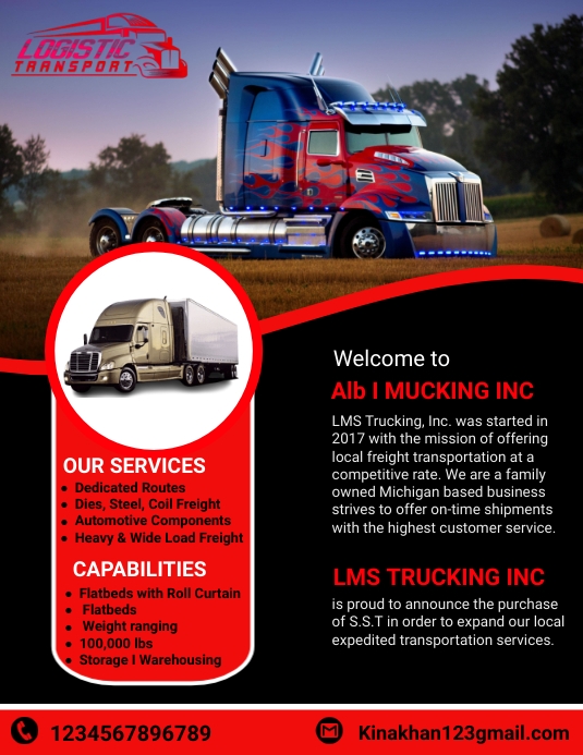 Trucking flyer,Logistics flyer,dispatch freig Template | PosterMyWall