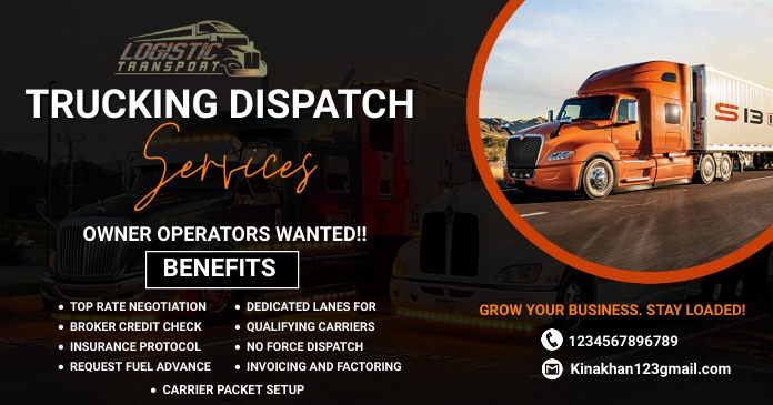 Trucking flyer,Logistics flyer,dispatch freig Template | PosterMyWall