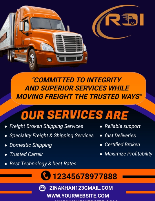 Copy of Trucking flyer,Logistics flyer,dispatch freig | PosterMyWall