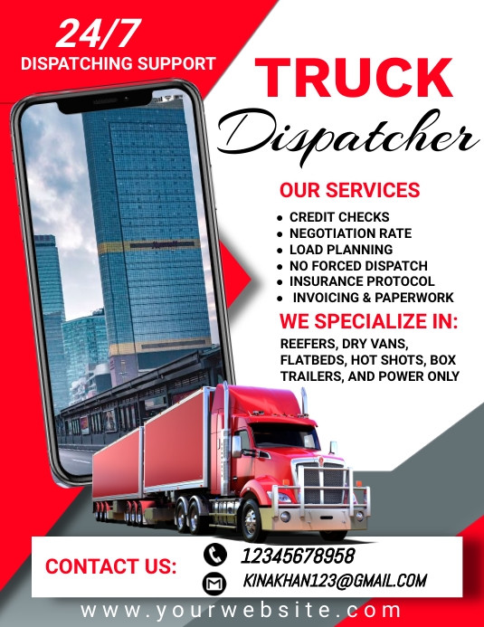 Copy of Trucking flyer,Logistics flyer,dispatch freig | PosterMyWall