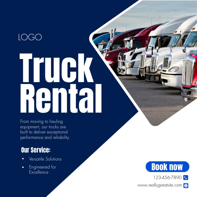TRUCKS RENTAL TEMPLATE | PosterMyWall