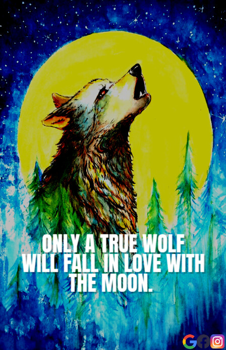 TRUE WOLF QUOTE TEMPLATE | PosterMyWall