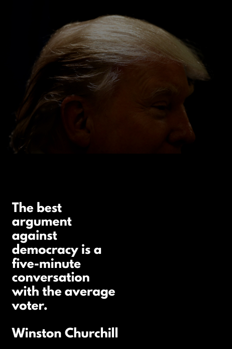 Plantilla de Triunfo Y Democracia - Retrato | PosterMyWall