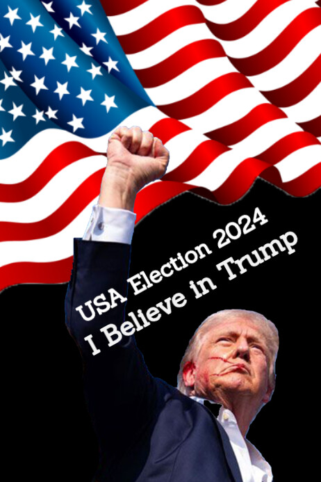 Trump election campaign poster เทมเพลต | PosterMyWall