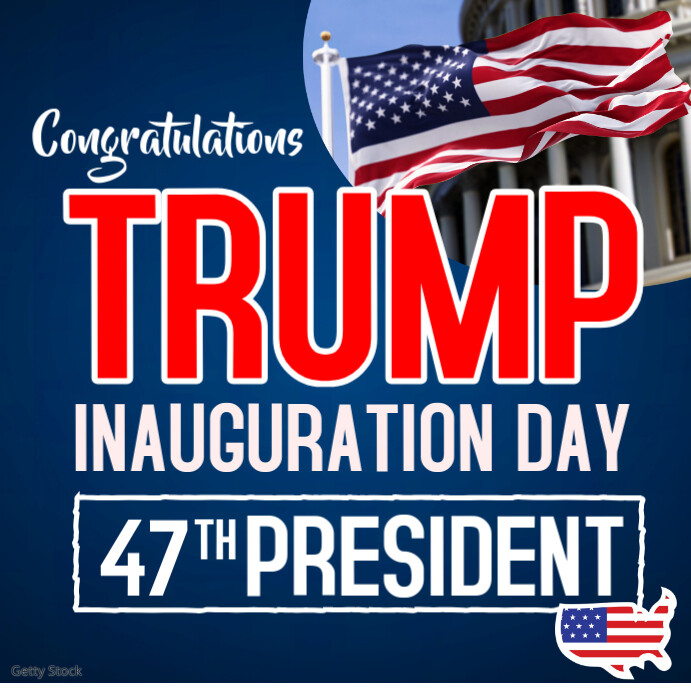 tRUMP inauguration day usa president Template | PosterMyWall