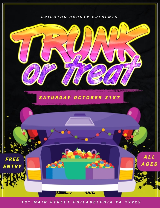 Trunk or treat Template | PosterMyWall