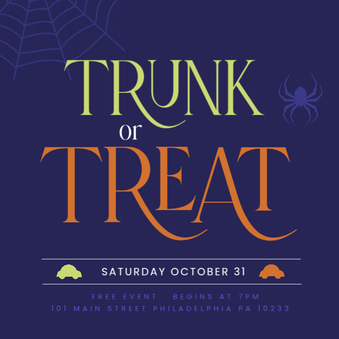 Trunk or treat Template | PosterMyWall