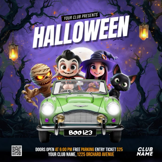 Trunk Or Treat Instagram Post Template | PosterMyWall