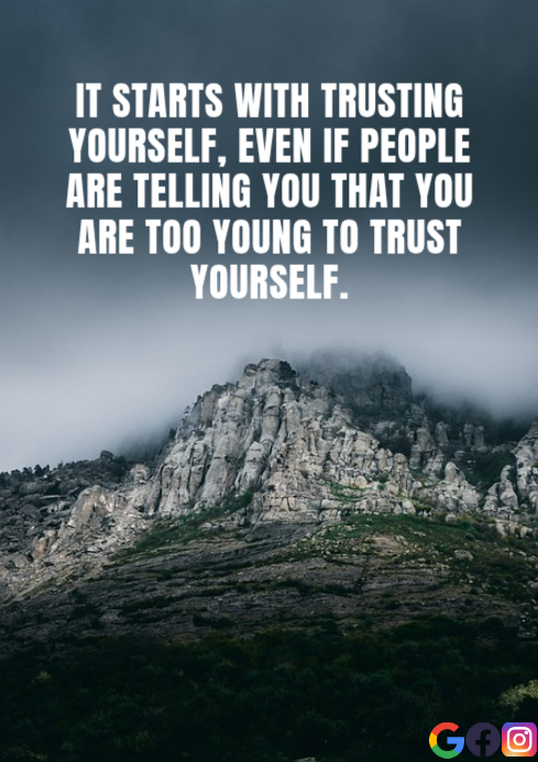 TRUSTING AND TRUST QUOTE TEMPLATE | PosterMyWall