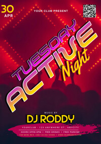 Tuesday Active Party Template | PosterMyWall