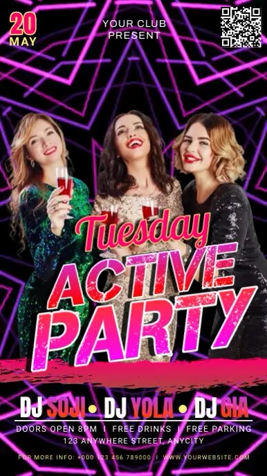Copy of Tuesday Active Party | PosterMyWall