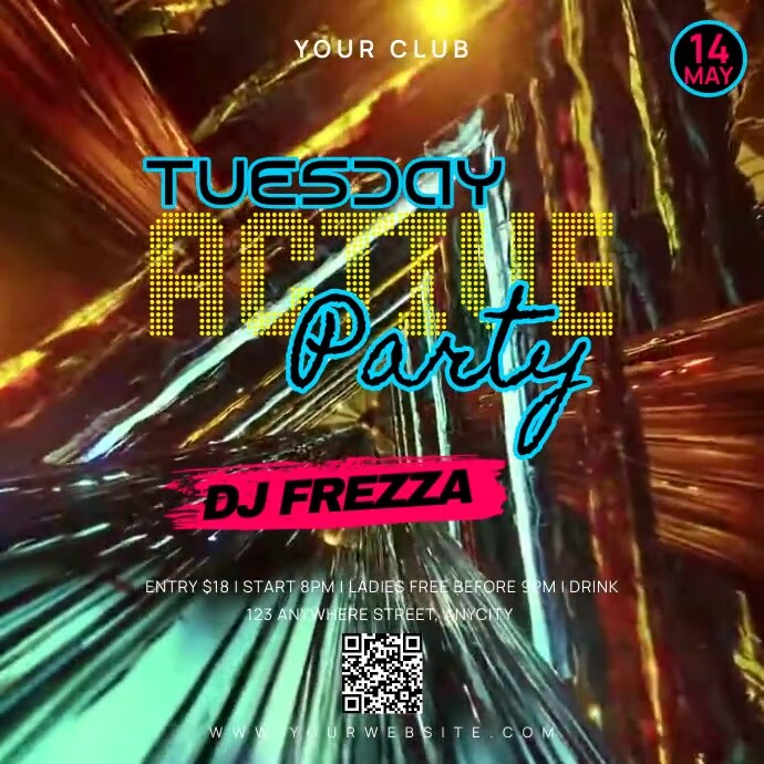 Tuesday Active Party Template | PosterMyWall