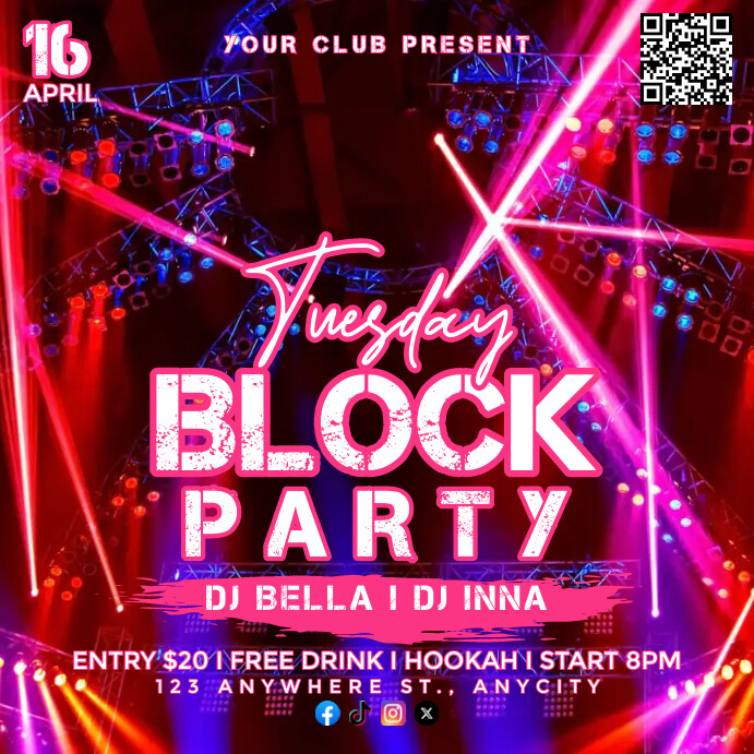 Copy of Tuesday Block Party | PosterMyWall