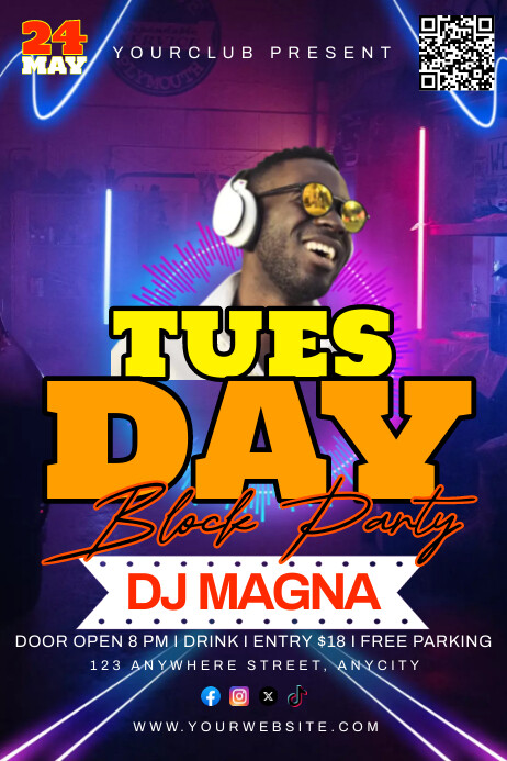 tuesday block party Template | PosterMyWall
