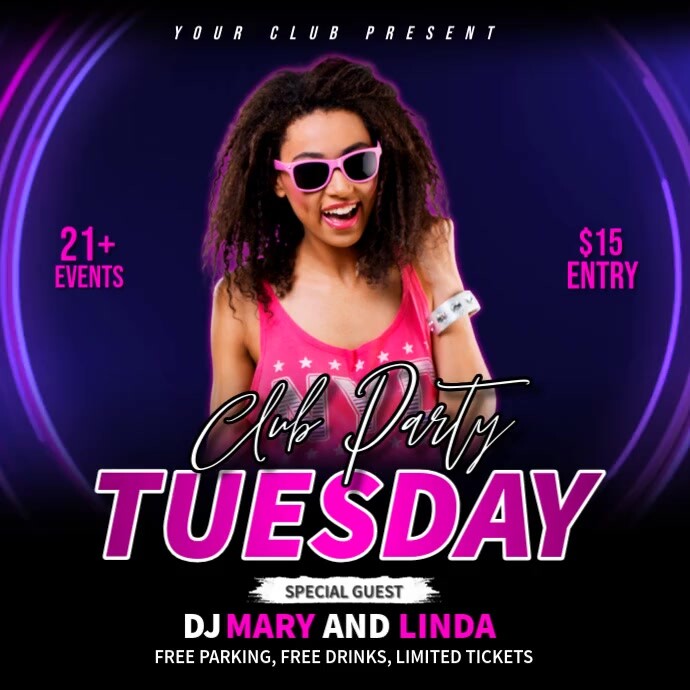 Tuesday Club Party Template | PosterMyWall