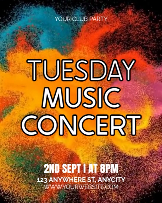 tuesday music concert Template | PosterMyWall