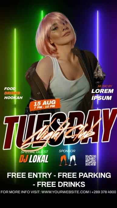 Tuesday Night Out Party Template | PosterMyWall
