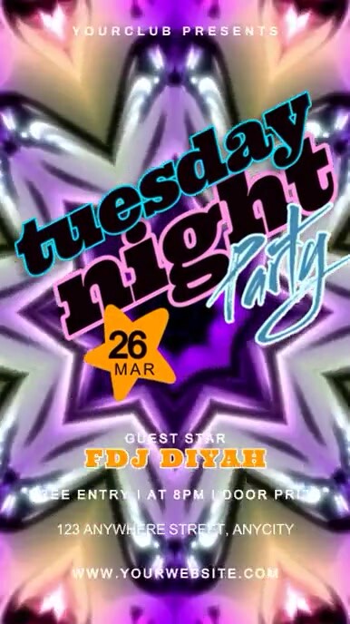 Copy of Tuesday Night Party | PosterMyWall
