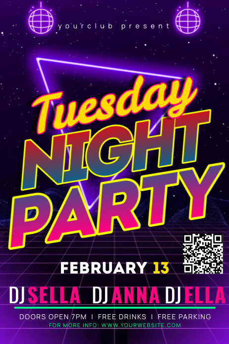 Tuesday Night Party Template | PosterMyWall