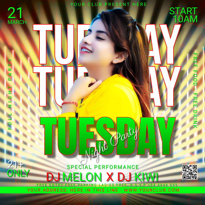 Tuesday night party Template | PosterMyWall