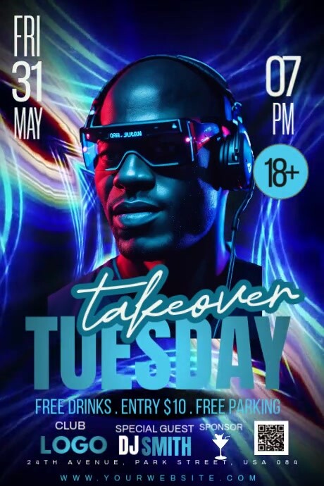 Plantilla de Tuesday Night Party | PosterMyWall