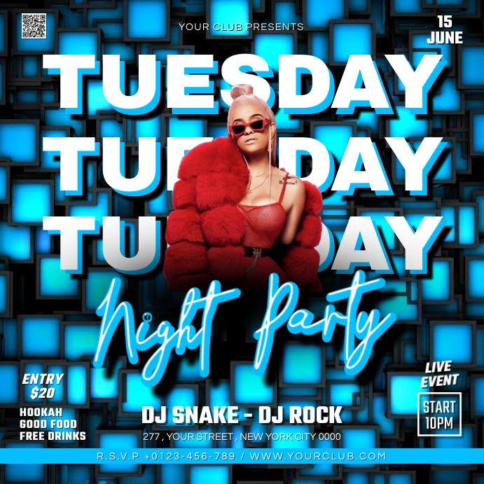 Tuesday Night Party Template | PosterMyWall