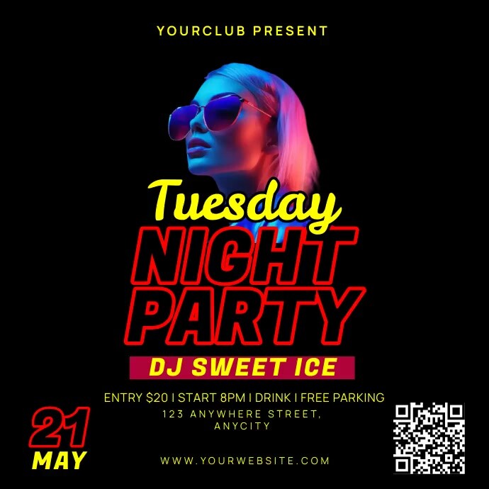 Copy of Tuesday Night Party | PosterMyWall