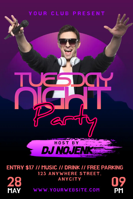 Tuesday Night Party Template | PosterMyWall
