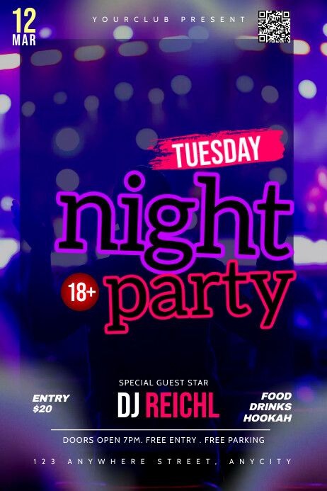 Copy of Tuesday Night Party | PosterMyWall
