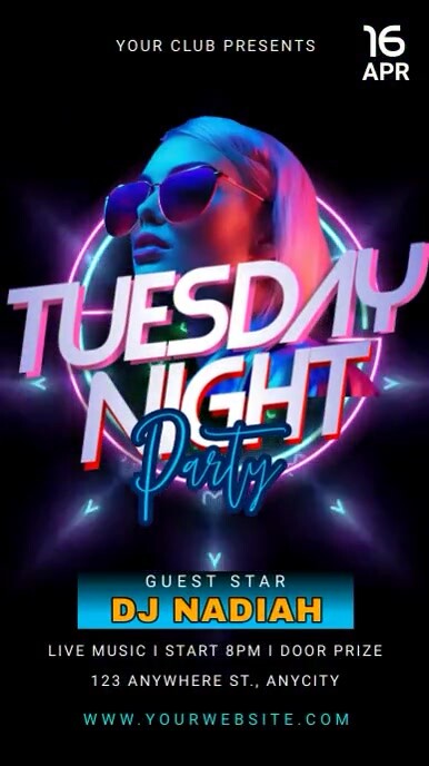 Copy of Tuesday Night Party | PosterMyWall