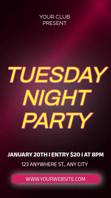 Tuesday night party Template | PosterMyWall