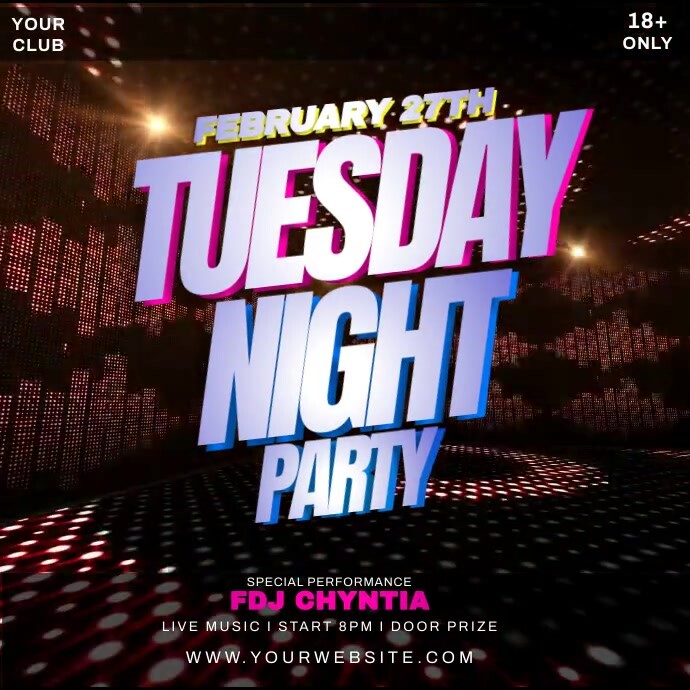 Tuesday Night Party Template | PosterMyWall