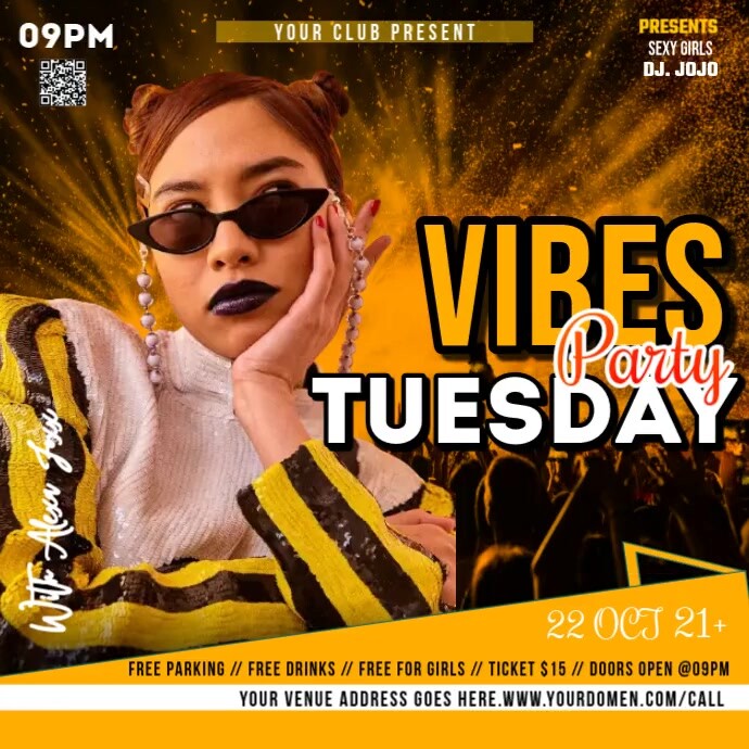 TUESDAY NIGHT PARTY Template | PosterMyWall