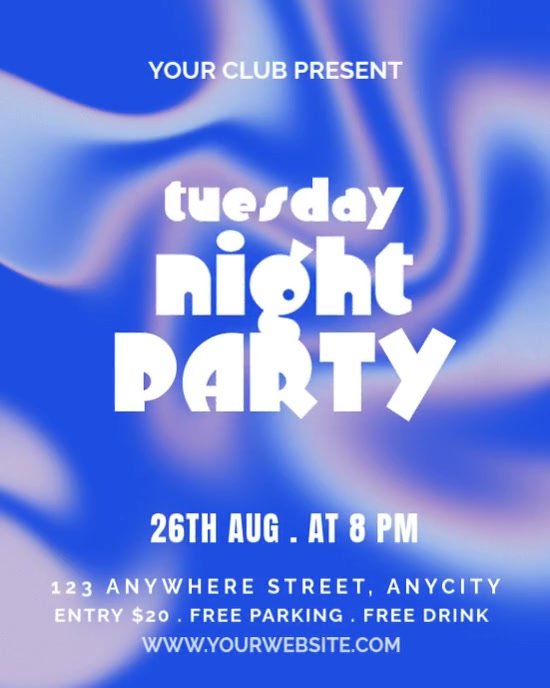 Tuesday night party Template | PosterMyWall