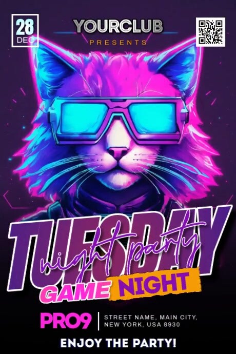 Tuesday Night Party Template | PosterMyWall
