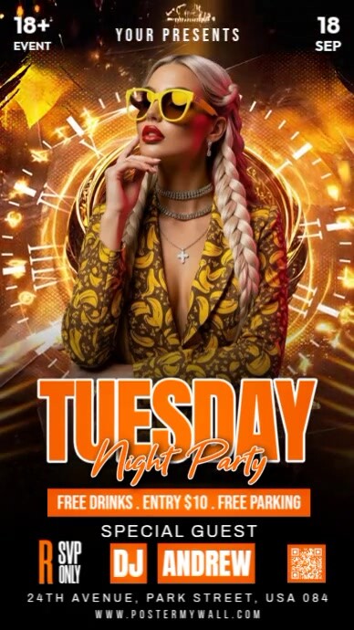 Copy of Tuesday Night Party Flyer | PosterMyWall