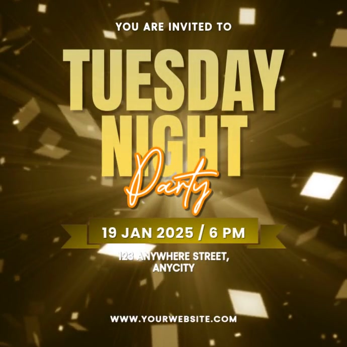 Tuesday Night Party Instagram Post Template | PosterMyWall