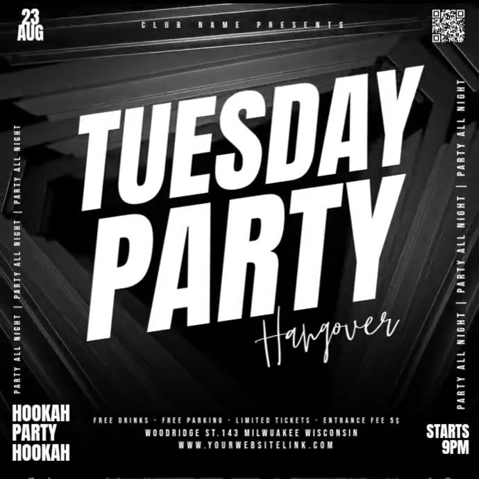 Tuesday Party Ads Template | PosterMyWall