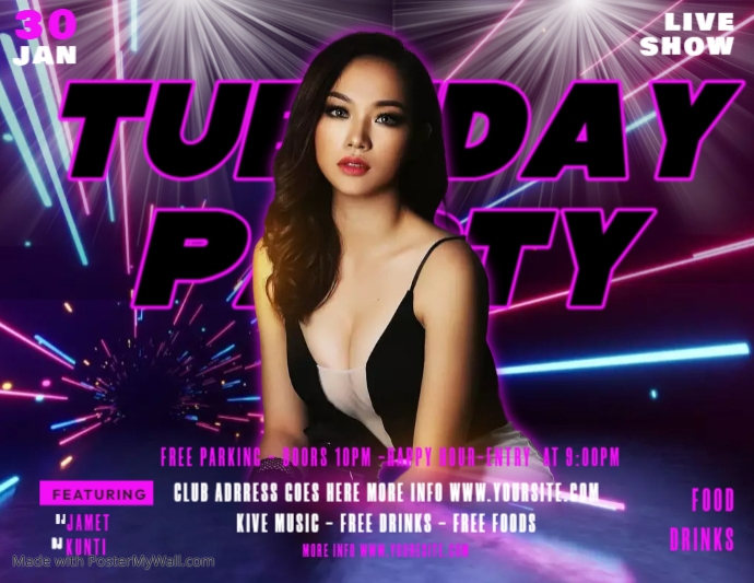 Copy of Tuesday Party Night | PosterMyWall