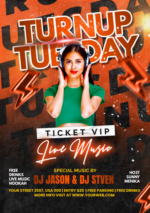Tuesday Party night Template | PosterMyWall