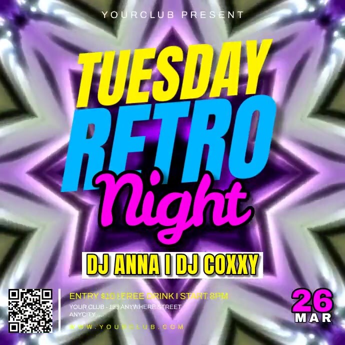 Copy of Tuesday Retro Night | PosterMyWall