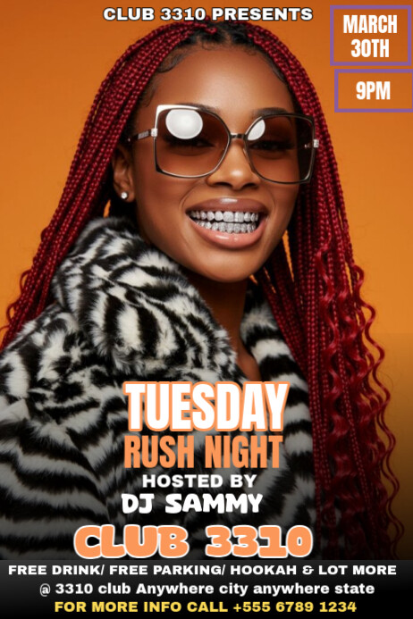 Copy of Tuesday rush night | PosterMyWall